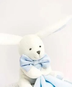 Doudou Dárková sada modrá - králíček s muchláčkem 10 cm / od 0 let