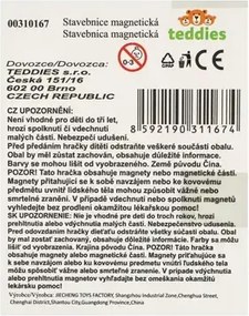 TEDDIES Magnetická stavebnice 77 ks / Stavebnice / kov/plast / v krabi