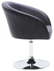 LuxuryForm Židle VENICE na stříbrné kulaté podstavě - černá