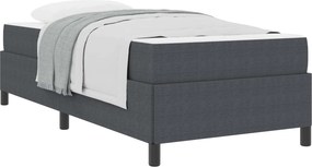 Rám postele s matrací Tmavě šedá 100 x 200 cm textil 3399106