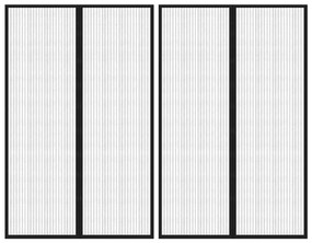 Závěsy do dveří proti hmyzu 2 ks s magnety černé 220 x 130 cm 314689