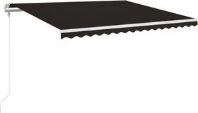 Automatická zatahovací markýza 400 x 350 cm antracitová 3068989