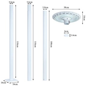 Brilagi - LED Pouliční lampa URBANSPARK LED/120W/230V bílá IP65