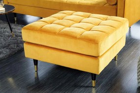 Designová taburetka Adan 80 cm hořčičný samet