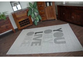 Dywany Luszczow Kusový koberec SIZAL FLOORLUX 20272 YOLO stříbro / černý Rozměr koberce: 200 x 290 cm