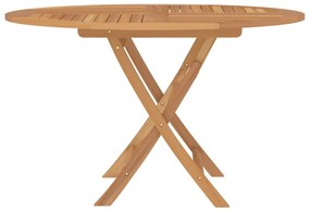 Skládací zahradní stůl Ø 110 x 75 cm masivní teakové dřevo - Default Title