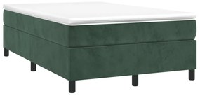 vidaXL Box spring postel s matrací tmavě zelená 120x190 cm samet