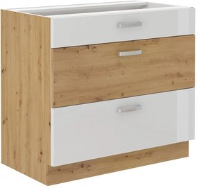 Kuchyňská skříňka Artisan 80 D 3S BB Barva dvířek bílá lesk