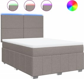 Box spring postel s matrací taupe 140x200 cm textil 3293988