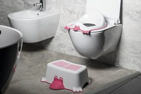 Aqualine DUCK dětské protiskluzové stupátko do koupelny, růžová