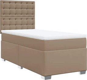Box spring postel s matrací cappuccino 90x200 cm umělá kůže 3293007