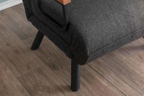 Designové rozkládací křeslo Hilarius tmavě šedé