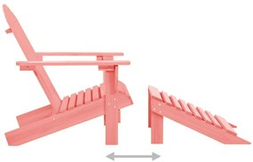 vidaXL Marketos Zahradní židle Adirondack s podnožkou masivní jedle růžová