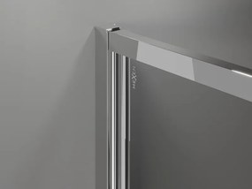 Mexen Exo, výklopná sprchová kabina, dveře 110 cm + boční stěna 110 cm, transparentní sklo, chrom, 814-110-110-01-00