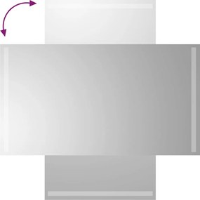 Koupelnové zrcadlo s LED osvětlením 50 x 90 cm 3154068