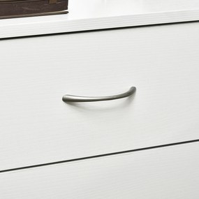 HOMCOM Moderní noční stolek se 3 zásuvkami pro obývací pokoj a ložnici, nosnost 50 kg, 40x35x58 cm, bílý