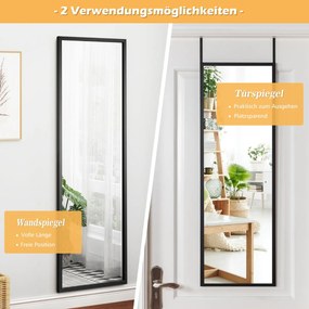 Costway Nástěnné zrcadlo celovečerní zrcadlo s výškově nastavitelnými