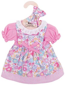 Bigjigs Toys Růžové květinové šaty pro panenku 38 cm