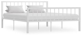 Rám postele bílý kov 160 x 200 cm,  284566 HangarStore.cz