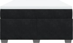Box spring postel s matrací černá 160x200 cm samet 3285295