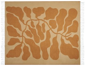 Deka 130 x 170 cm béžová/ oranžová BANGRE Beliani