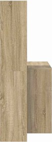 Stůl s policí Sonoma dub 138,5 x 55 x 143 cm Kompozitní dřevo 3337251