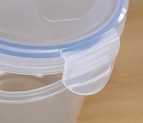 dóza na potraviny, objem 0,6 l, s víkem, plast, 8x10x10 cm, průhledná, Dekorino DP20260018