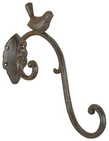Litinový držák na květináč Vintage, 6,5x24 cm, hnědá