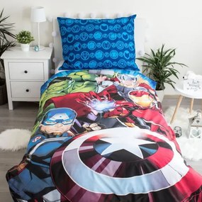 Jerry Fabrics Povlečení Avengers 02 svítící efekt 140x200, 70x90 cm