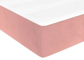 Box spring postel s matrací růžová 140x200 cm samet,  3144338