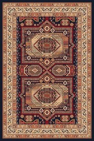 Kusový koberec vlněný Agnella Isfahan Hestia Granat Béžový / Modrý / Červený Rozměr: 240x340 cm