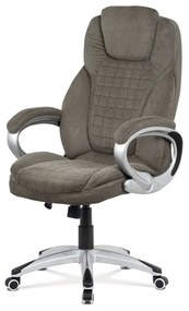 Autronic Kancelářská židle, tmavě šedá látka, kříž plast stříbrný, houpací mechanismus - KA-G196 GREY2