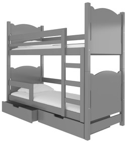 Dvoupatrová postel s matracemi MARABA Hlavní barva: Bílá, Další barva: Bílý
