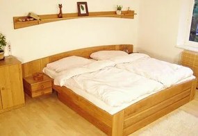 Postel Postelia JAN Buk 200x200 - dřevěná postel z masivu o šíři 4 cm