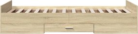Rám postele se zásuvkami dub sonoma 75x190 cm kompozitní dřevo 3280351