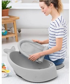 Skip Hop - Dětská vanička s ergonomickou podložkou MOBY 3 šedá