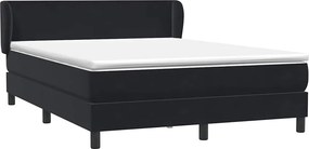 Box spring postel s matrací černá 160x210 cm samet 3317363