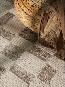 Krémový ručně tkaný vlněný koberec 80x150 cm Boho 1.0 Structa – Vikosa