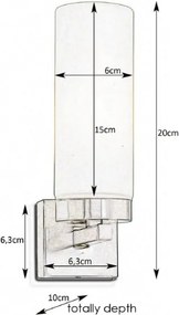 Markslöjd 234744 - Koupelnové nástěnné svítidlo STELLA 1xE14/40W/230V IP44