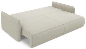Krémová rozkládací/s úložným prostorem pohovka 216 cm Nanea – Makamii