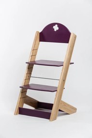 Lucas Wood Style rostoucí židle NATURE - jasan/fialová