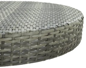 vidaXL Zahradní stůl šedý 75,5 x 106 cm polyratan