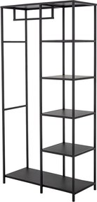 Černý kovový stojan na oblečení 90x183x40 cm Valde – Bloomingville