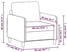 Petromila Křeslo modré 60 cm samet