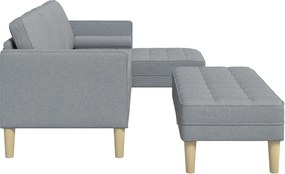 Set pohovek 2 ks Světle šedá Polyester 3329252