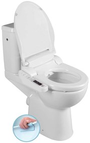 Sapho WC sada - Elektronický bidet s keramikou, SoftClose, Rimless, DualFlush, bílá NB-1160D-1