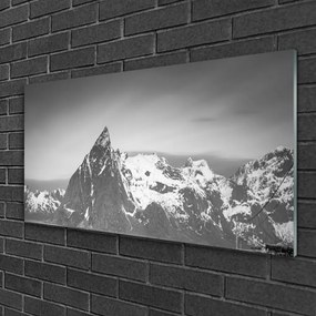 Obraz na skle Hory Krajina 120x60 cm
