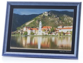 TROPICO drevěný rámeček modrý na fotky: 15x21cm, zasklení: Sklo