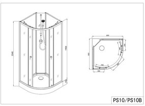RAKOUSKÝ produkt - Sprchový box IDEA  80x80x203 nebo 90x90x203 Velikost: 80x80