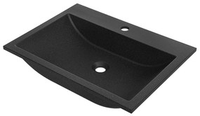Laveo Albano, granitové umyvadlo 600x440x122 mm, černá, LAV-VGA1710T